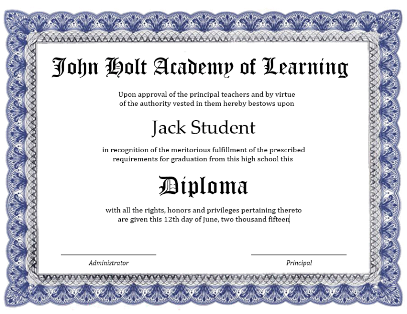 Custom Diploma – McAllister Park Diplomas